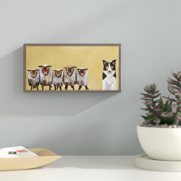Ebern Designs Border Collie And Crew by Eli Halpin - Picture Frame ...