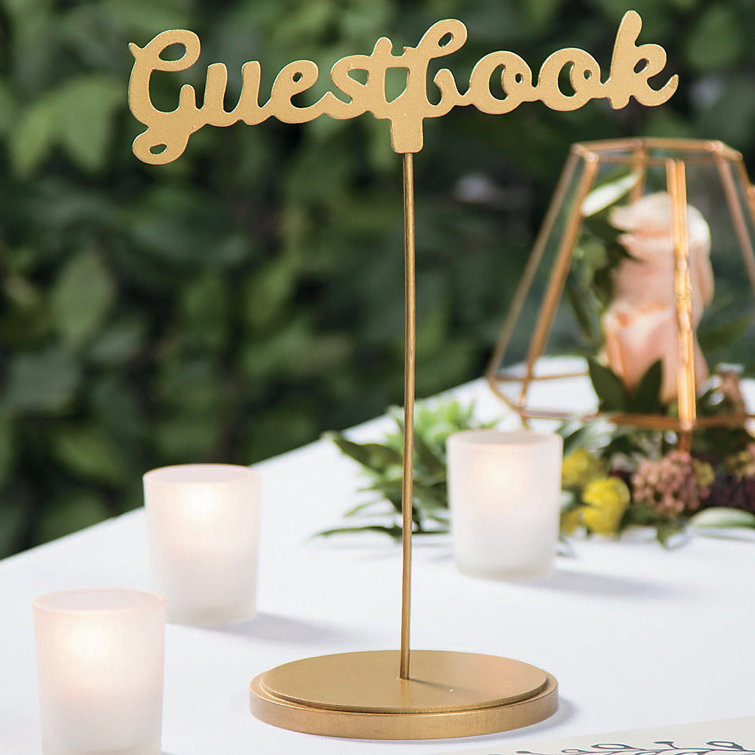 Oriental Trading Company Calligraphy Guest Book Table Sign | Wayfair