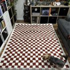Walker Checkered Burnt Orange/Cream Shag Area Rug & Reviews | AllModern