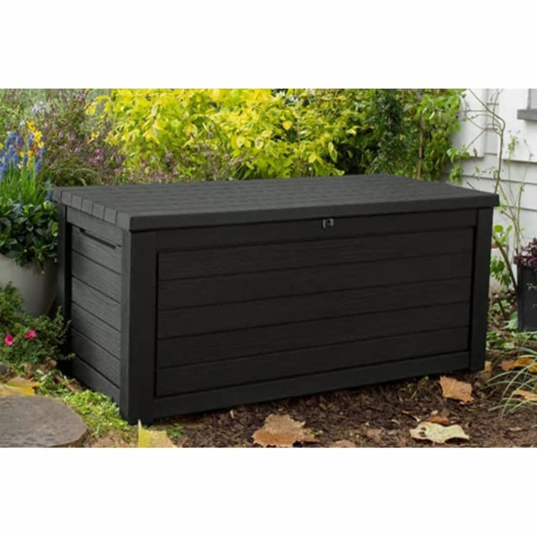 Ebern Designs Keter Outdoor Storage Box Northwood 630 L Graphite ...