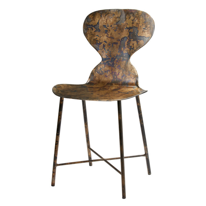 Jamie Young Company Mccallan Metal Chair In Acid Washed Metal | Perigold