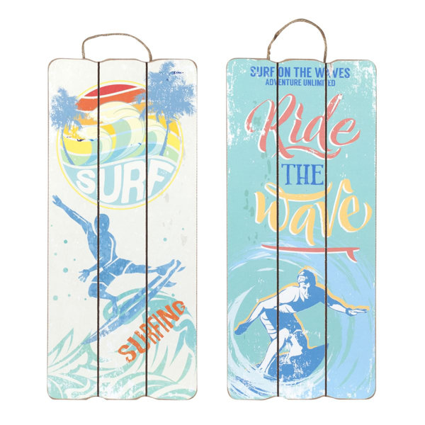 Maturi 2 Piece Surfers Wall Décor Set | Wayfair.co.uk