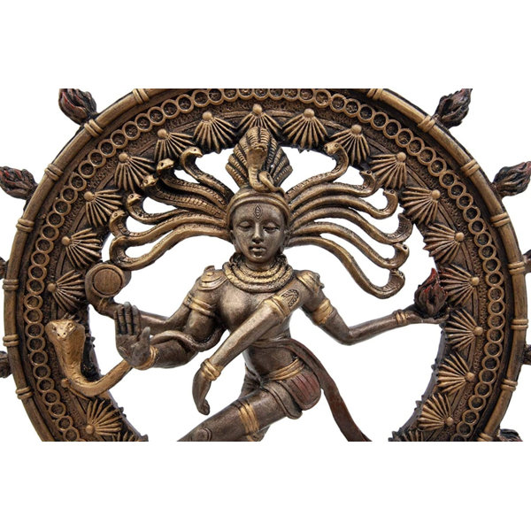 Bungalow Rose 9" Tall Hindu Shiva Nataraja By Fire Wheel Statue Lord Of ...