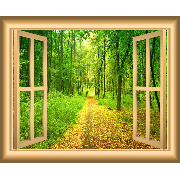 Bless international 3D Forest Window Wall Decal | Wayfair