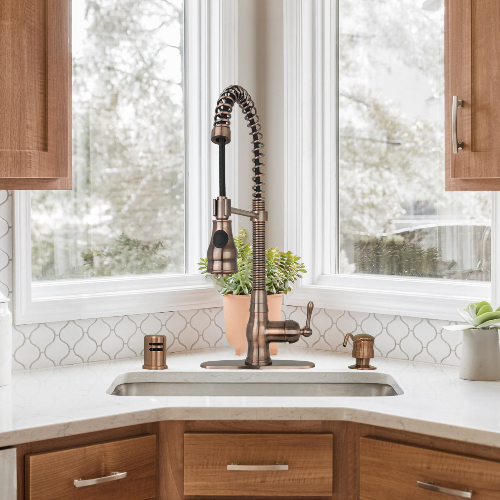 Akicon Pull Down Kitchen Faucet & Reviews | Wayfair