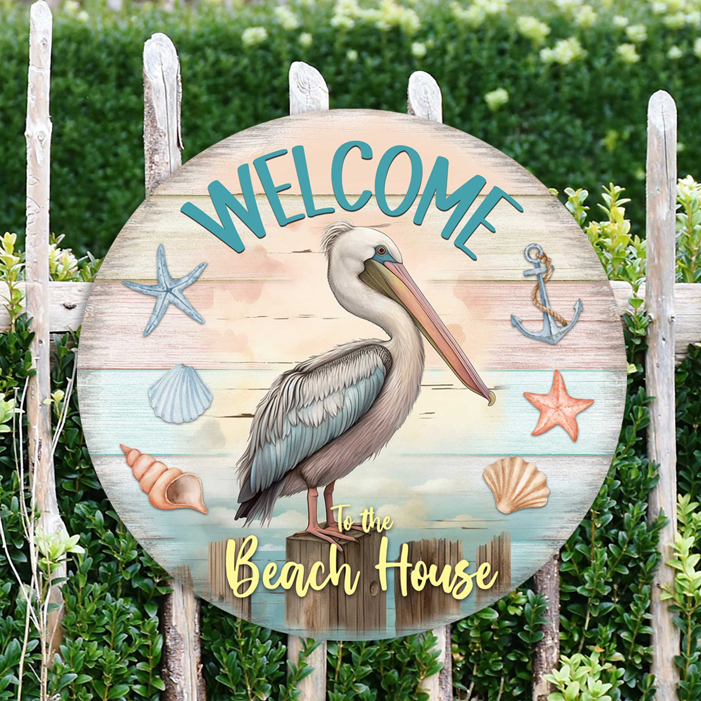 Dovecove Llanas Pelican Welcome Sign | Wayfair