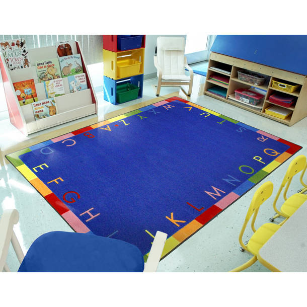 Joy Carpets Educational Performance Blue Rug & Reviews | Wayfair