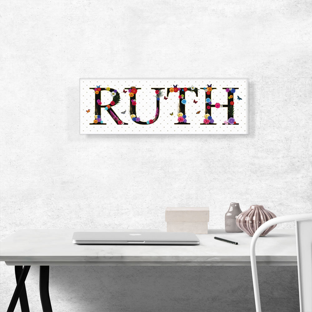ARTCANVAS RUTH Girls Name On Canvas Textual Art | Wayfair