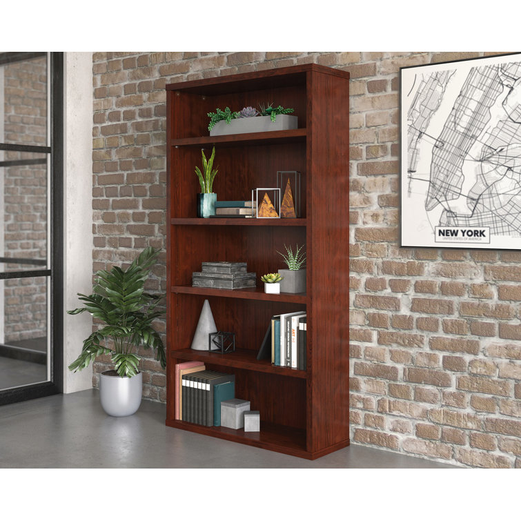 Latitude Run® 5-Shelf Wood Bookcase In Sindoori Mango | Wayfair