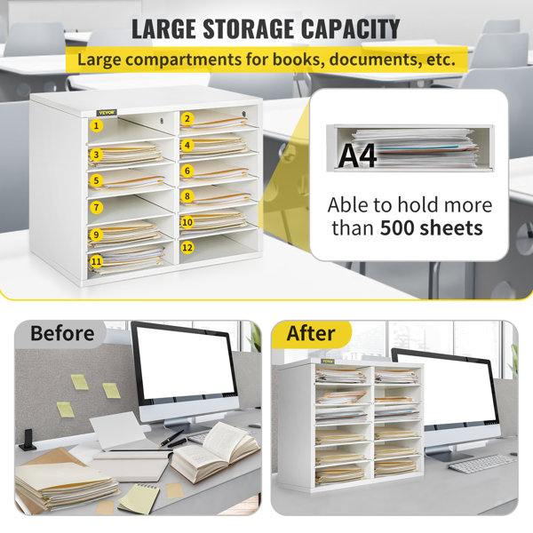 VEVOR 12 Compartments Literature Organizer | Wayfair