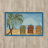 Highland Dunes Estelle Performance Light Blue Rug & Reviews | Wayfair