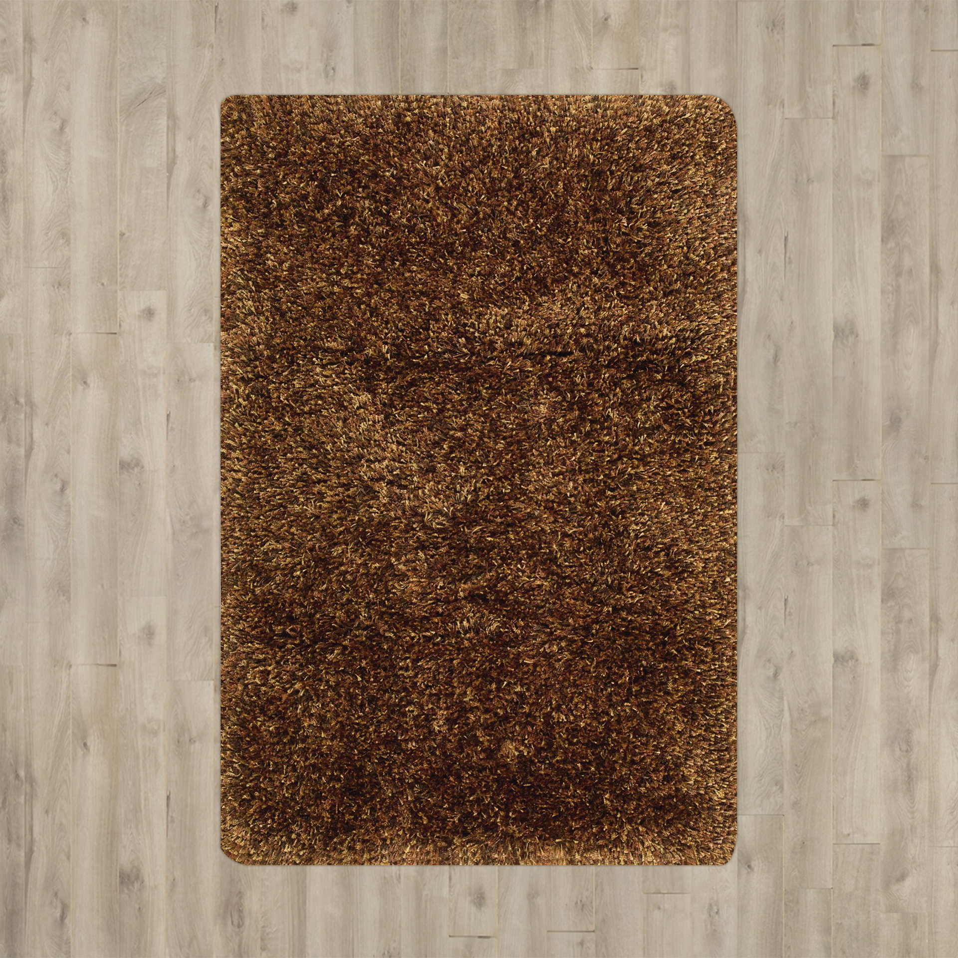 Brayden Studio® Tran Shag Performance Chocolate Rug | Wayfair