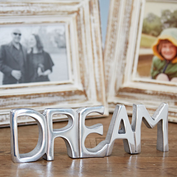 17 Stories Morrisey Recycled Metal Dream Sign Letter Block & Reviews ...