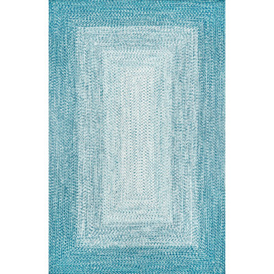 Mercury Row® Julianna Braided Blue Indoor / Outdoor Use Area Rug ...