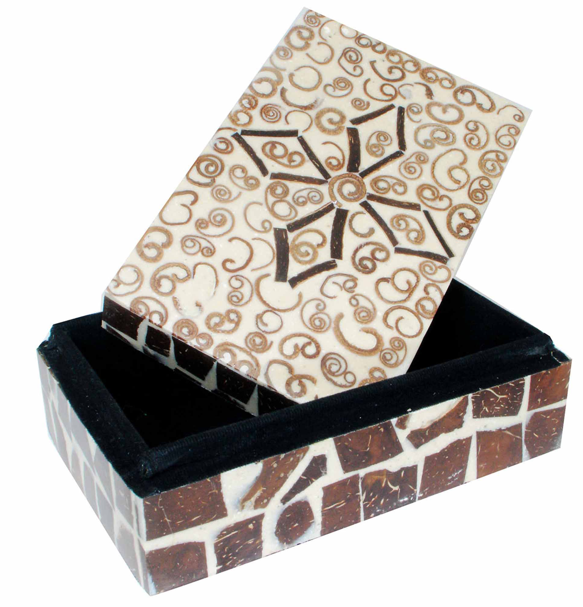Ebern Designs Natural Cinnamon & Coconut Shell Box | Wayfair