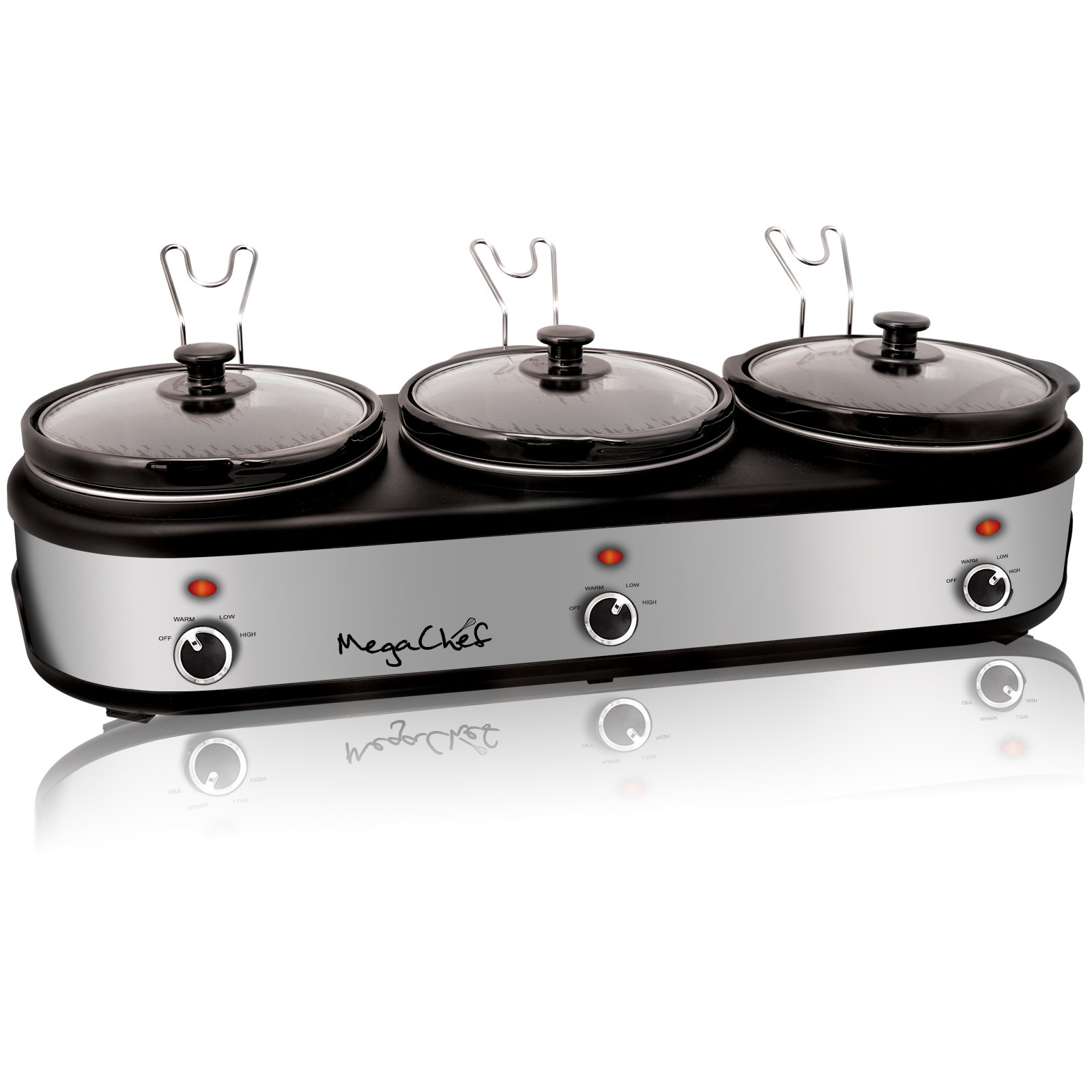 Mega Chef 2.5 Qt. Triple Slow Cooker and Buffet Server & Reviews | Wayfair