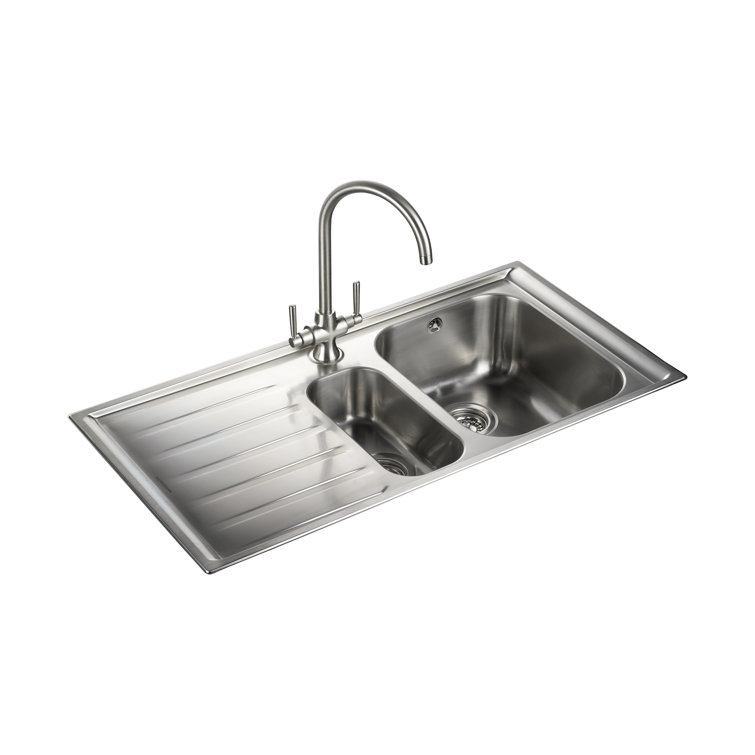 Rangemaster Sink & Taps Manhattan 515Mm W Stainless Steel Inset Kitchen ...
