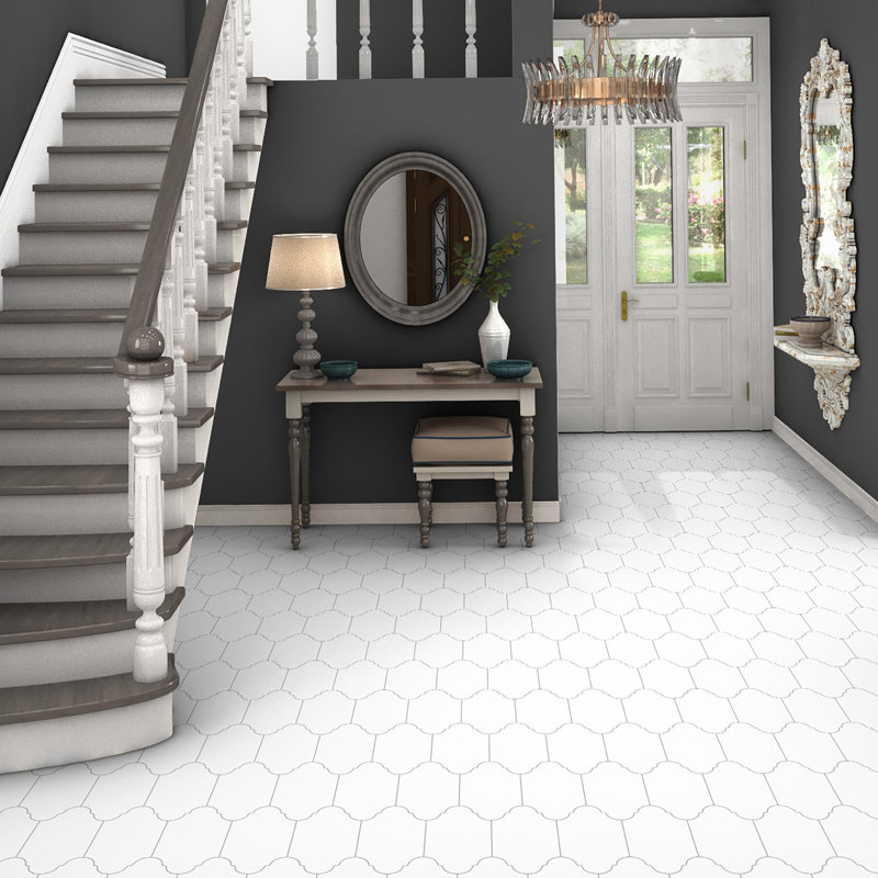 Merola Tile Textile Provenzal 6" x 13" Porcelain Patterned Wall & Floor ...
