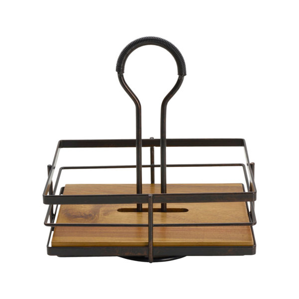 Wooden-condiment-caddy | Wayfair