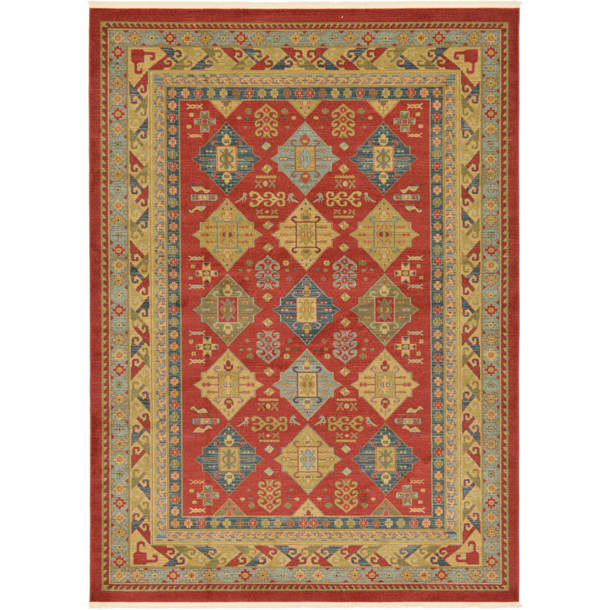 Bungalow Rose Eesi Performance Red Rug & Reviews | Wayfair
