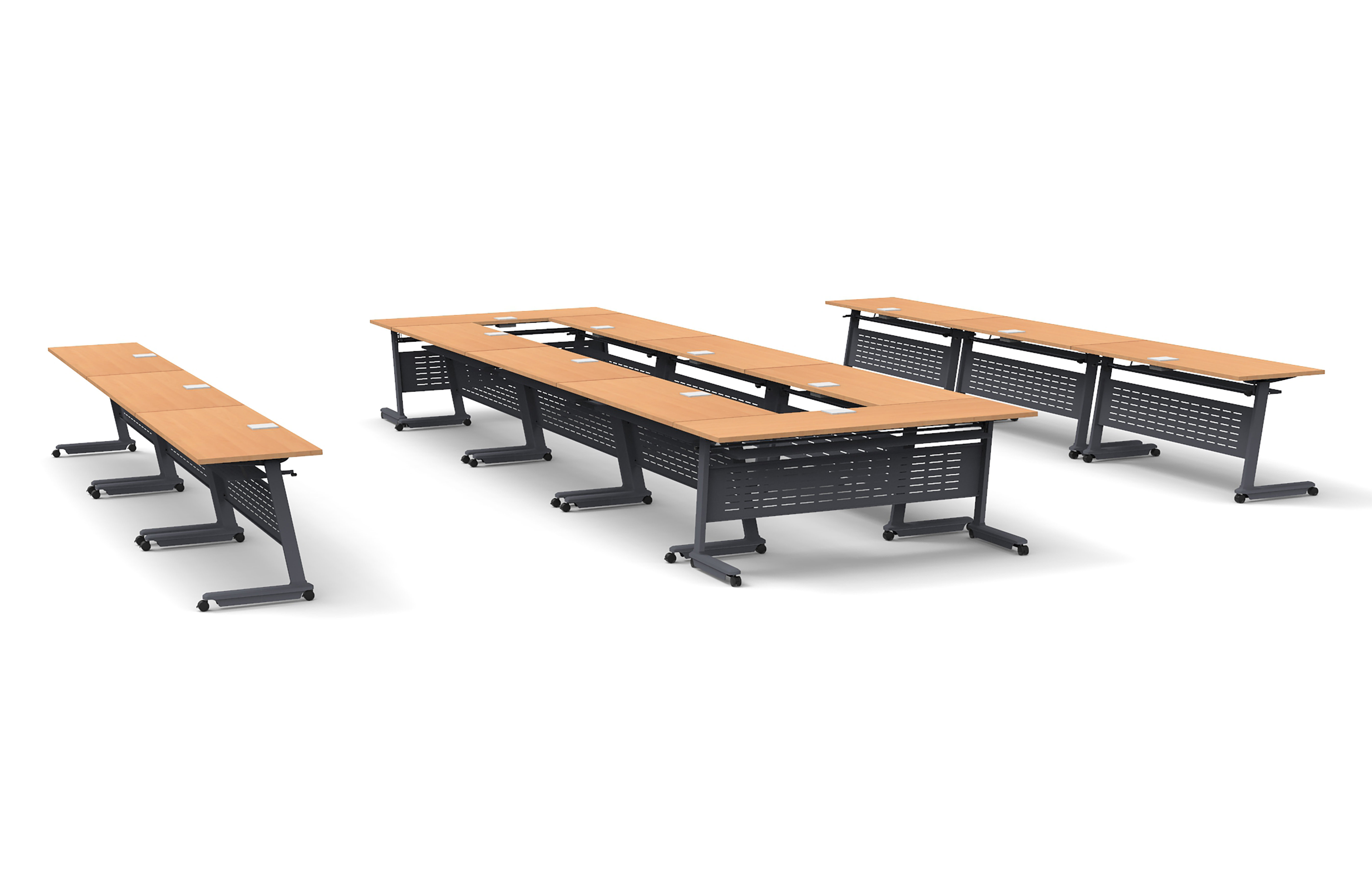 TeamWORK Tables 28 Person Training Meeting Seminar Tables Set | Wayfair