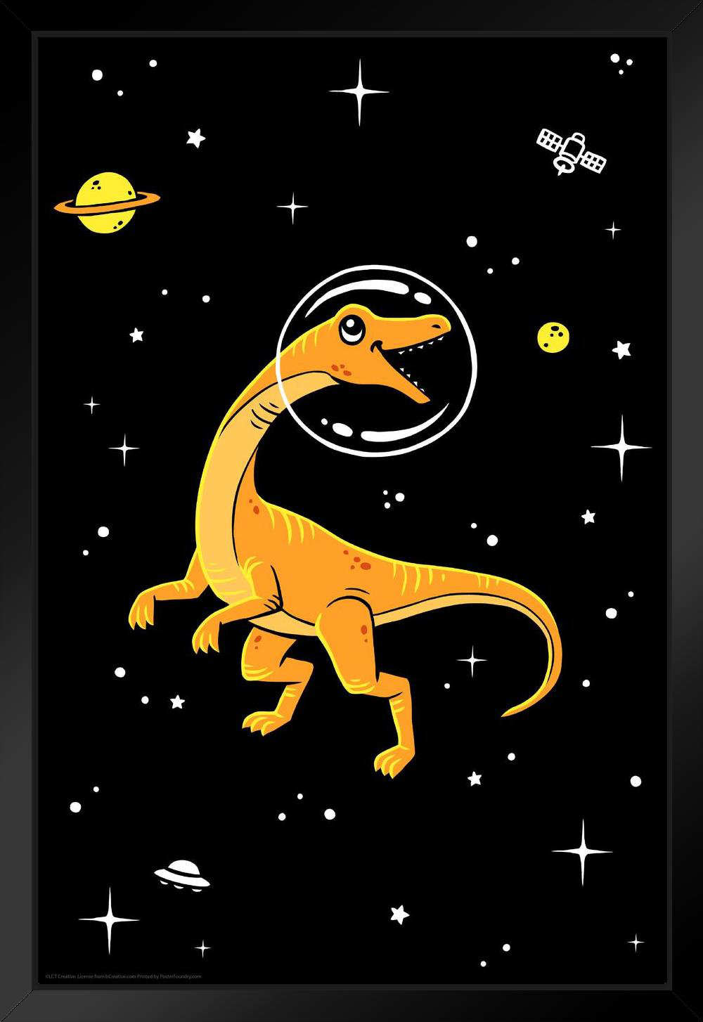 Trinx Yellow And Orange Dinosaur Dinos In Space Dinosaur Decor Dinosaur ...