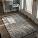 Ebern Designs Harmond Geometric Handmade Tufted Wool Gray Area Rug ...