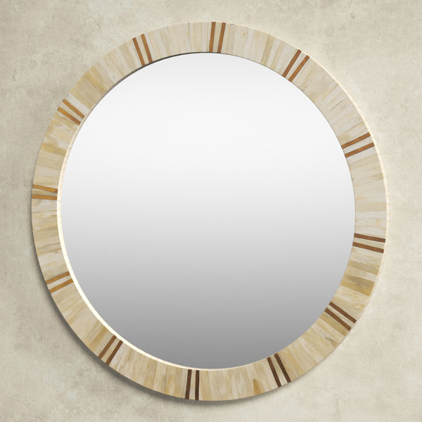 Birch Lane™ Brenham Round Bone Wall Mirror | Wayfair