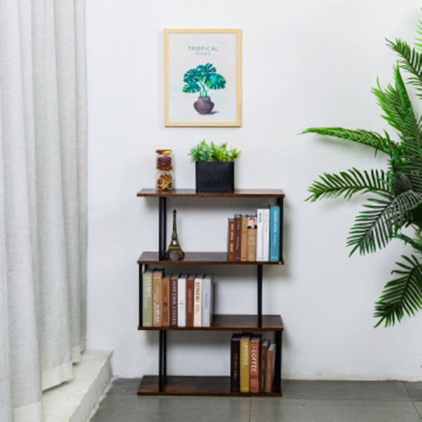 17 Stories Nyimah 42.5'' H x 29.5'' W Steel Geometric Bookcase | Wayfair