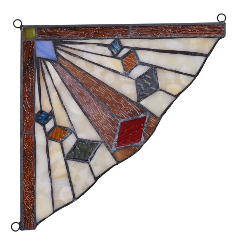 Astoria Grand Tiffany-Glass Window Panel | Wayfair