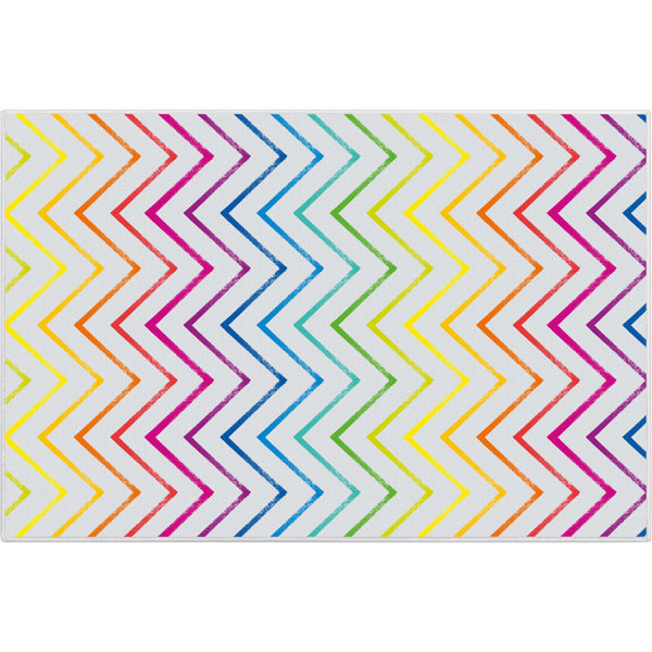 Well Woven Crayola Zig Zag Chevron Multicolor Area Rug | Wayfair