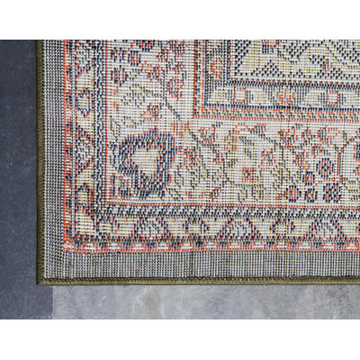 World Menagerie Balthrop Performance Green Rug & Reviews | Wayfair