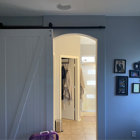 EightDoors Paneled Wood Primed White Z Shape Barn Door without ...