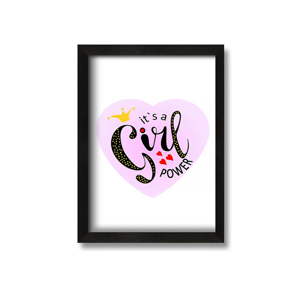 Maturi It's a Girl Power - Picture Frame Typography on Canvas | Wayfair ...