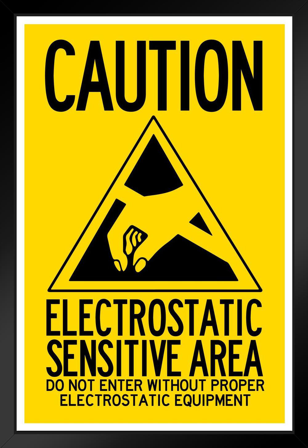 Trinx Warning Sign Caution Do Not Enter Electrostatic Sensitive Area ...