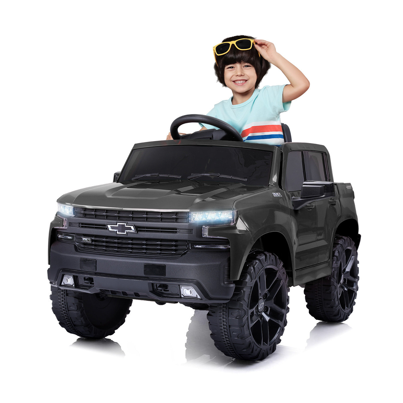 Kimbosmart 12V Chevrolet Licensed Kids Ride On SUV Car and Truck ...