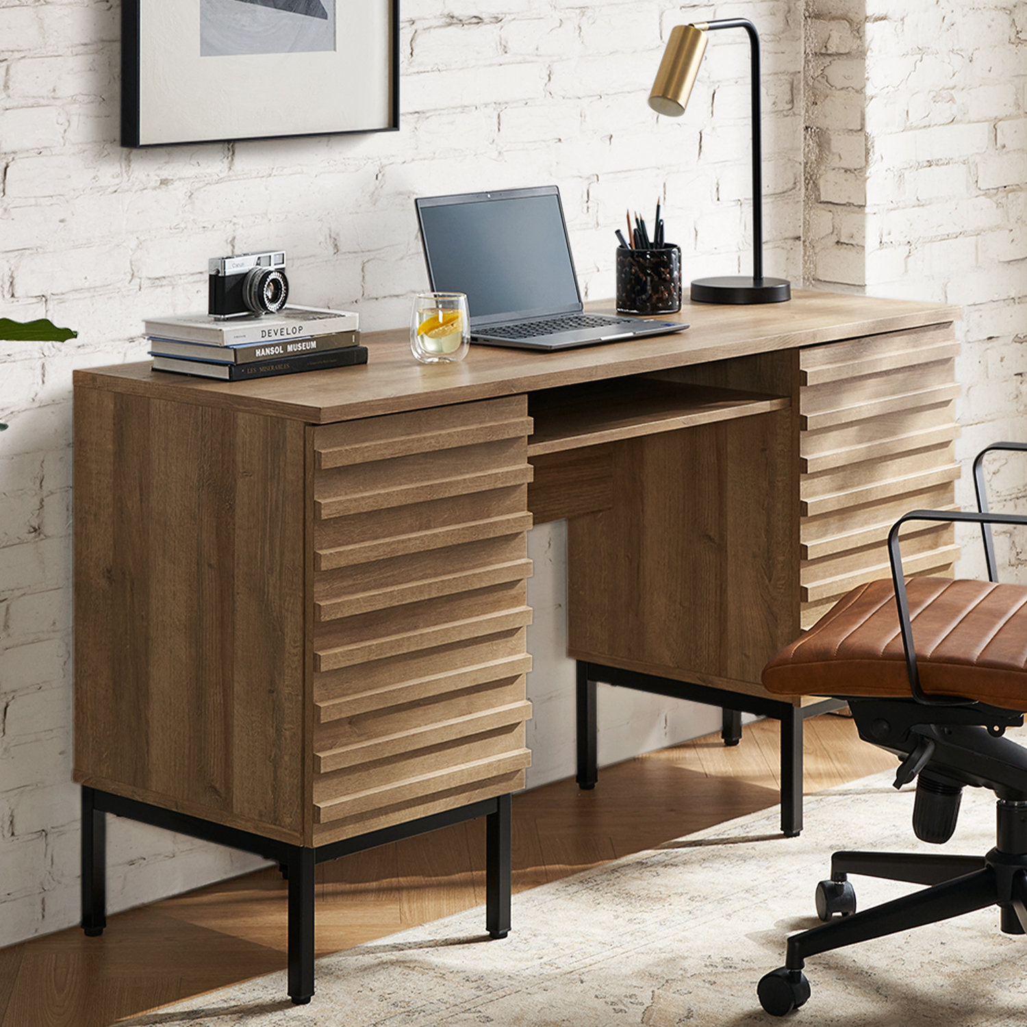 17 Stories Swensen Modern Industrial Desk | Wayfair
