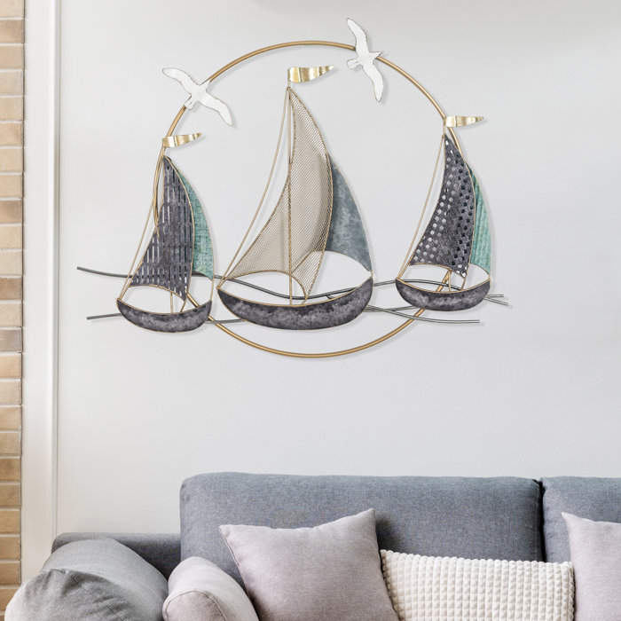 Breakwater Bay Handmade Metal Nautical Wall Decor | Wayfair