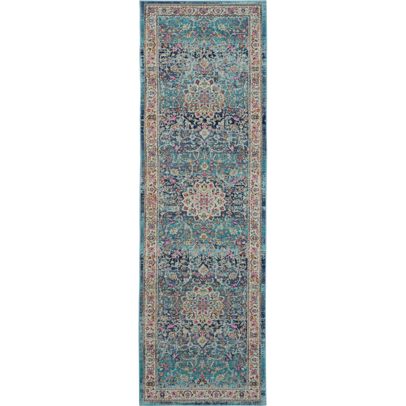 Three Posts Boynton Blue/Beige/Pink Rug & Reviews | Wayfair.co.uk