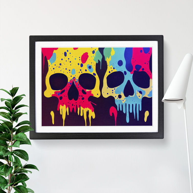 Maturi Skull Painting Abstract | Wayfair.co.uk