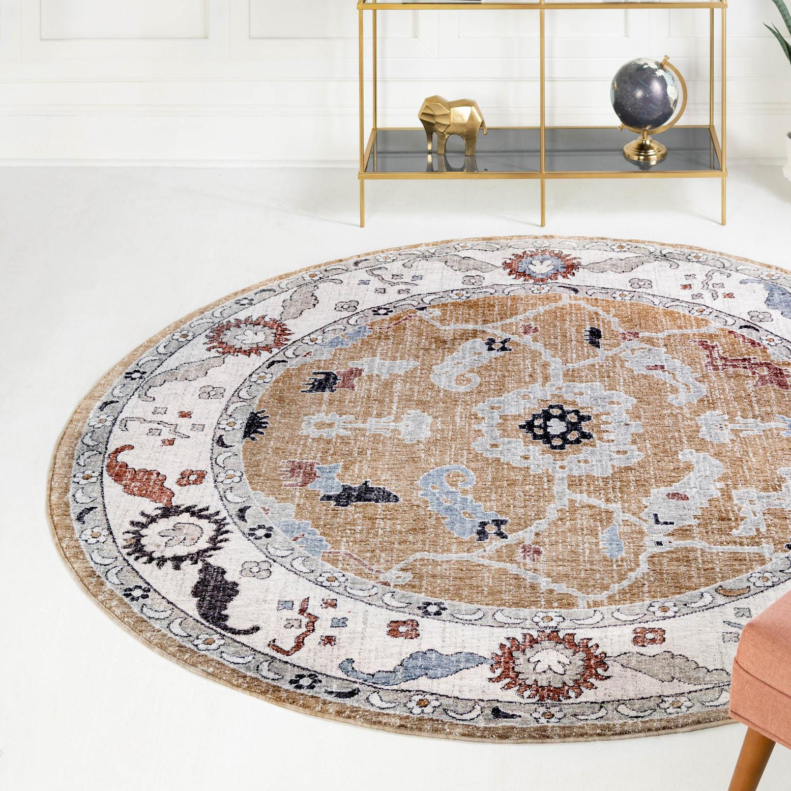 Bloomsbury Market Erica Power Loom Performance Almond Beige Rug | Wayfair