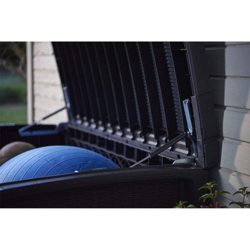 Keter Borneo 110 Gallon Rattan Wicker Resin Patio Deck Storage Box ...