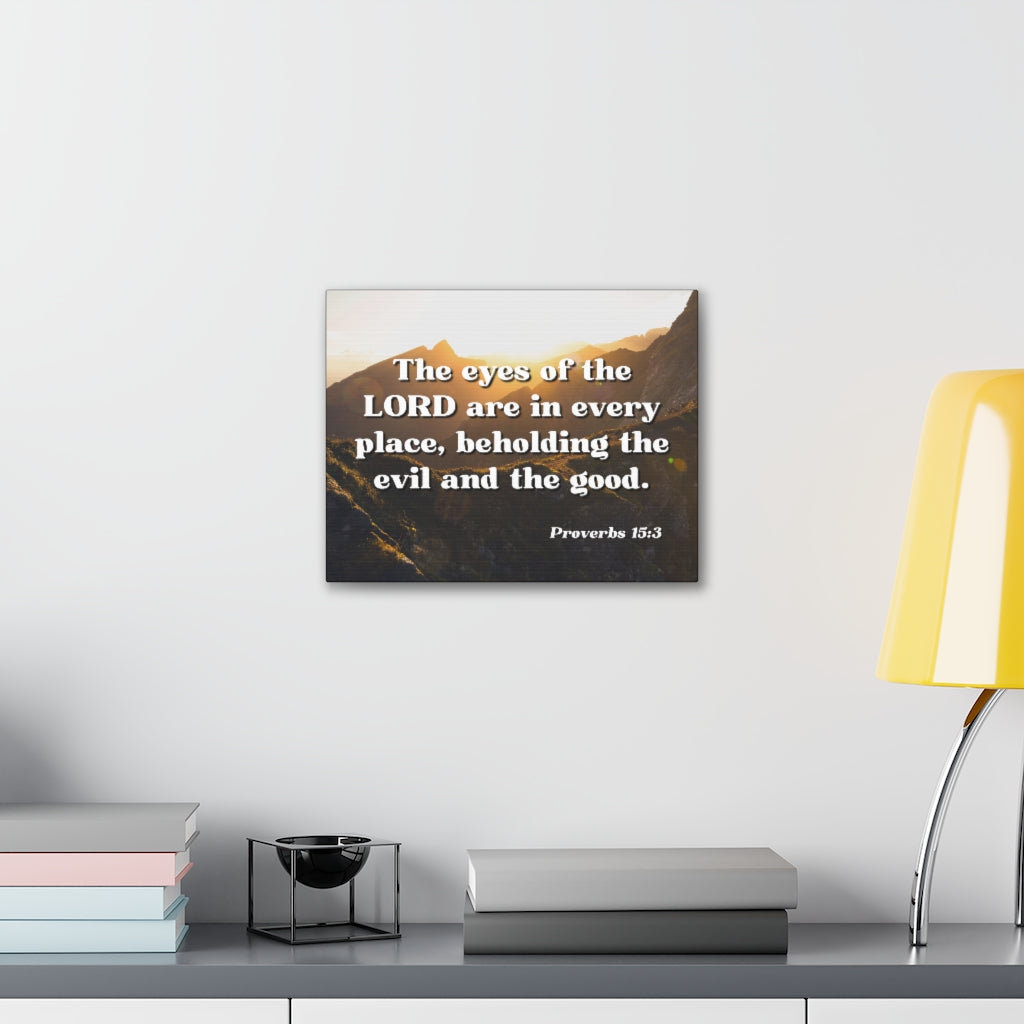 Blue Elephant Eyes Of The Lord Proverbs 15:3 - Wrapped Canvas | Wayfair ...