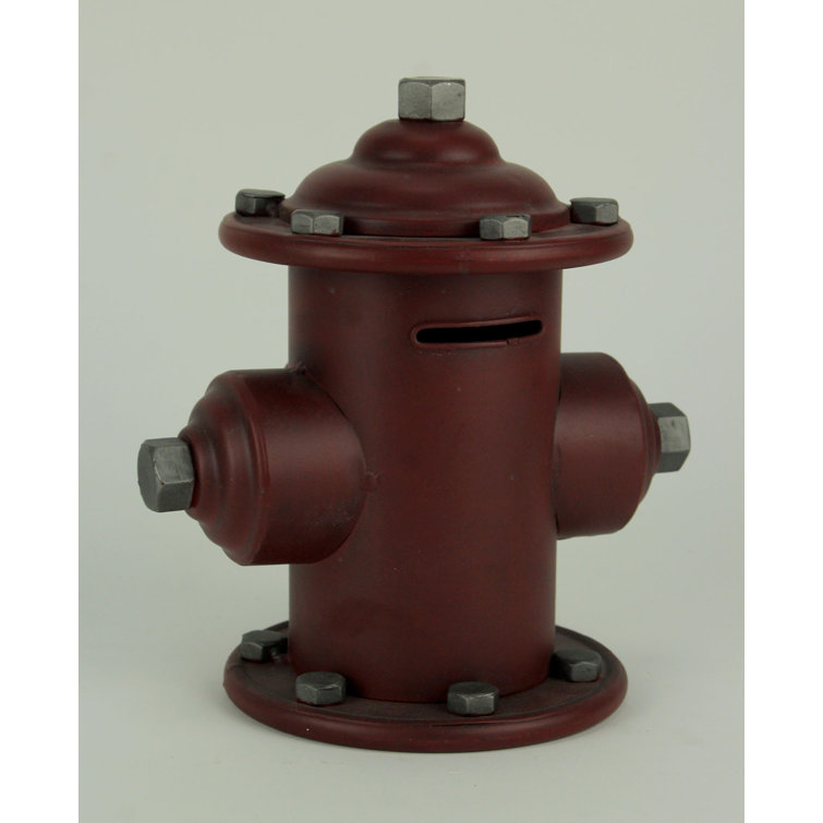 17 Stories Metal Fire Hydrant Coin Bank Money | Wayfair