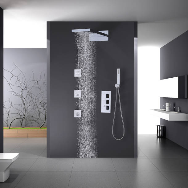 Wonderland America Thermostatic Complete Shower System with Rough-In ...