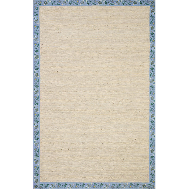 Rifle Paper Co. x Loloi Costa COS-01 Beige/Periwinkle Rug | Wayfair