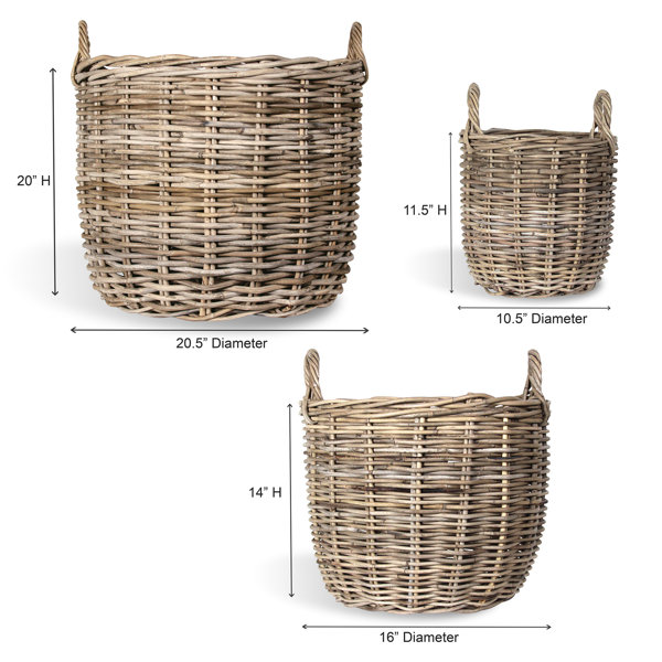 Ibolili Morgan Rattan Basket & Reviews | Wayfair