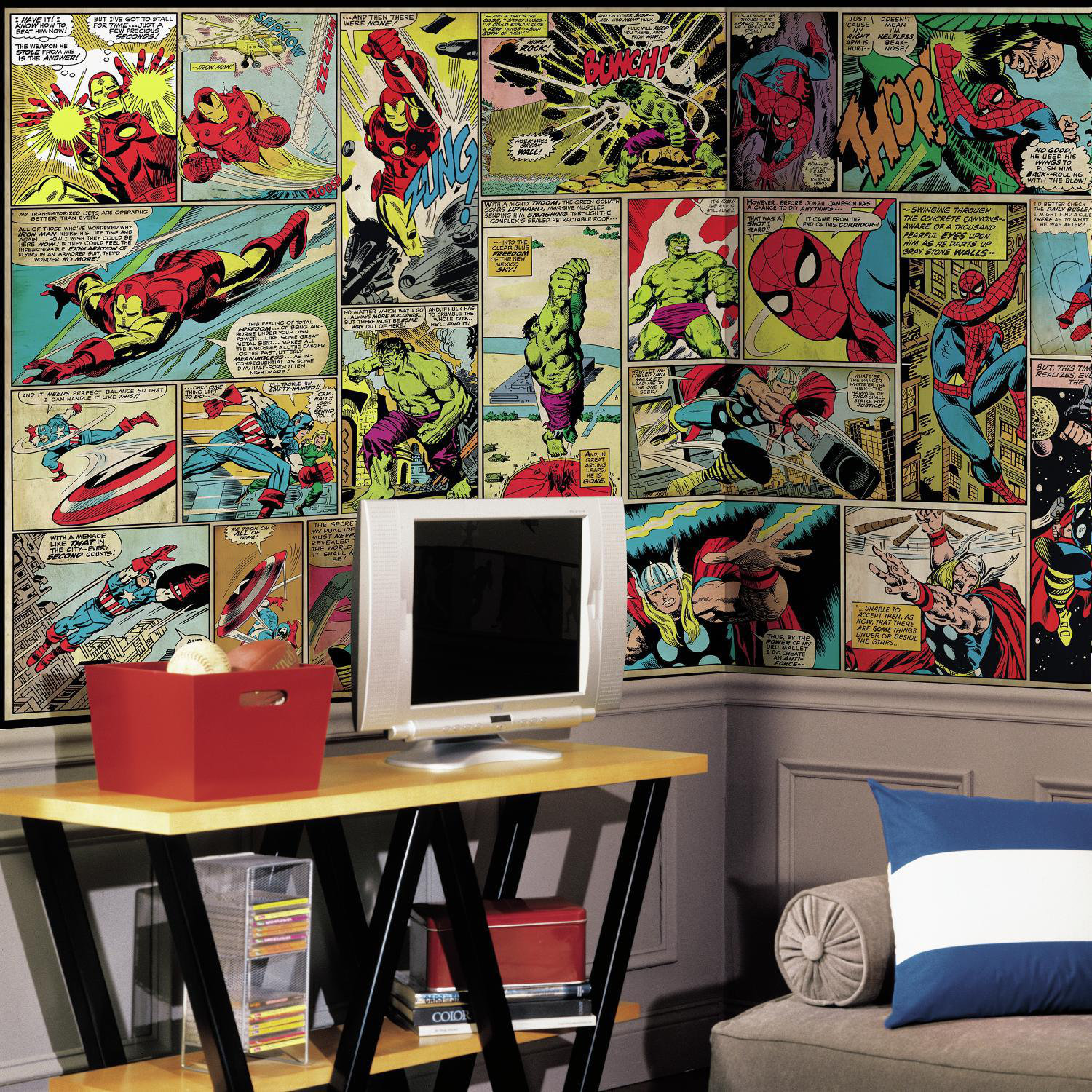 Room Mates Marvel Abstract Wallpaper & Reviews | Wayfair