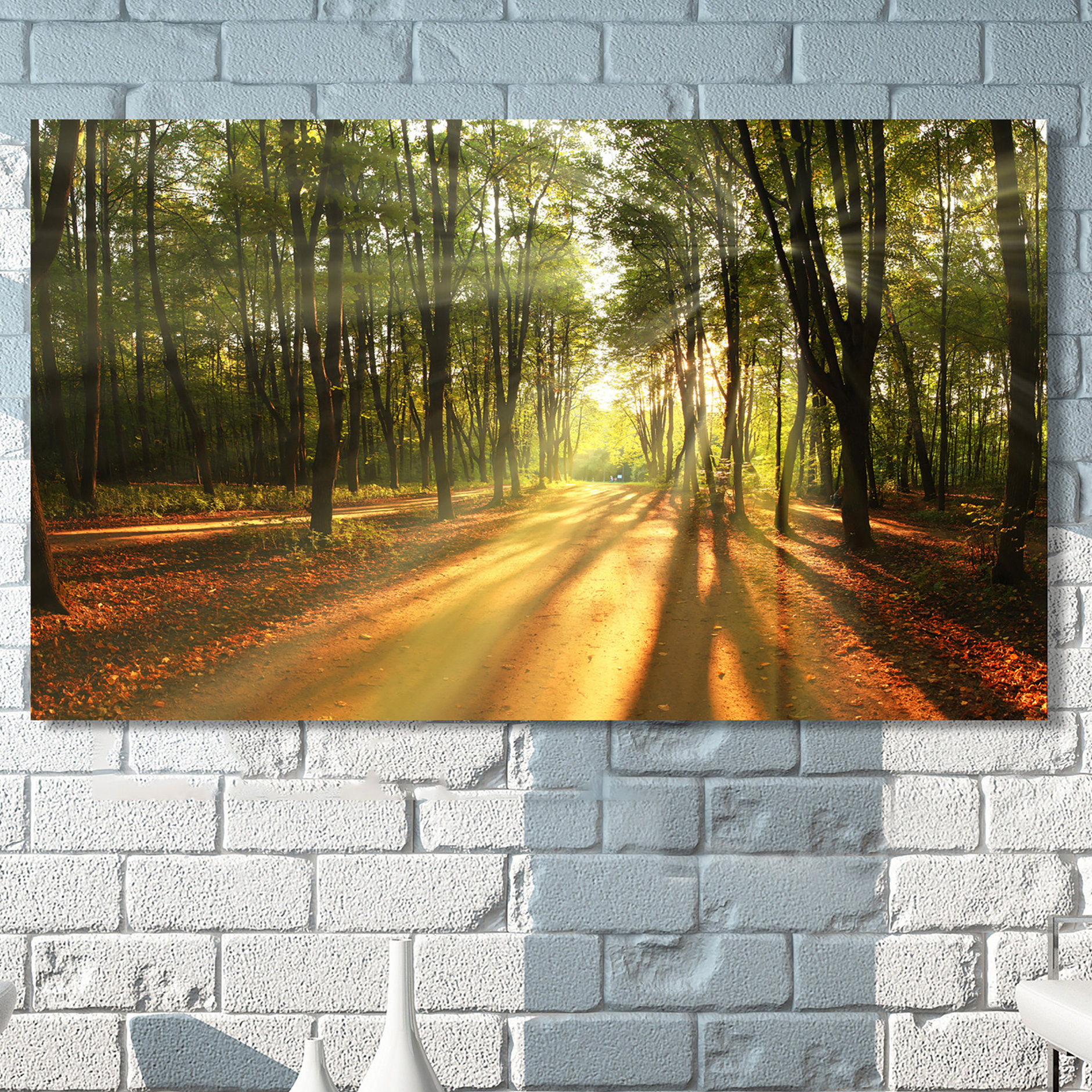 PicturePerfectInternational Fall Landscape Trees - Wrapped Canvas ...