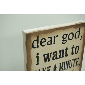 Winston Porter "Dear God..." Wall Décor & Reviews | Wayfair